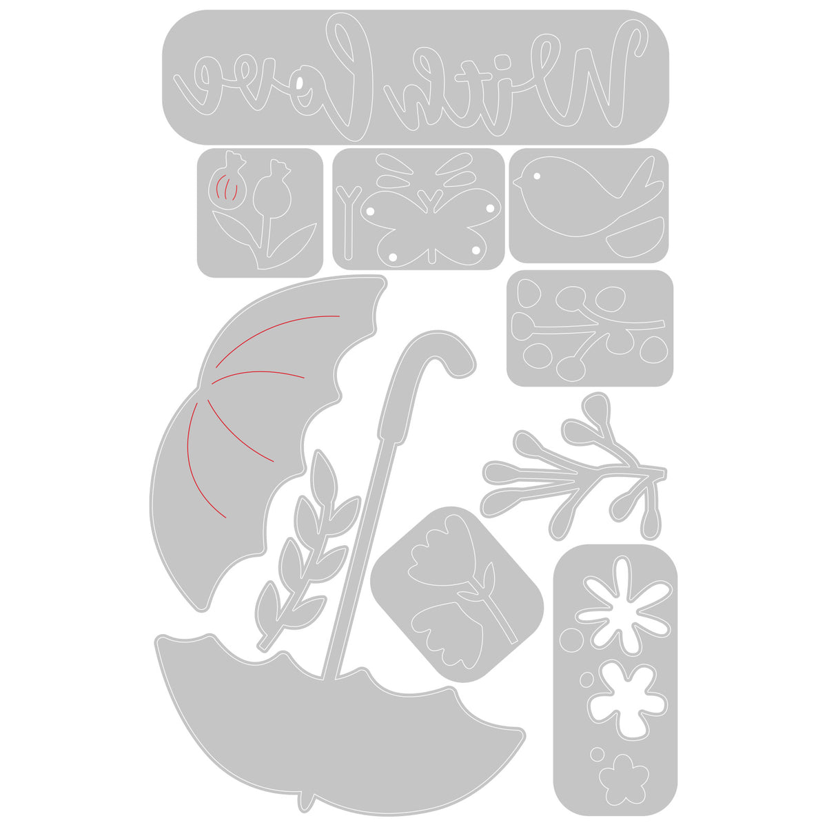 Sizzix Thinlits Die Set 11PK Flowers in Umbrella – Sizzix.co.uk