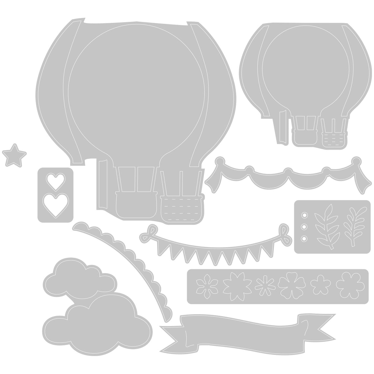 Sizzix Thinlits Die Set 10PK - Hot Air Balloon – Sizzix.co.uk