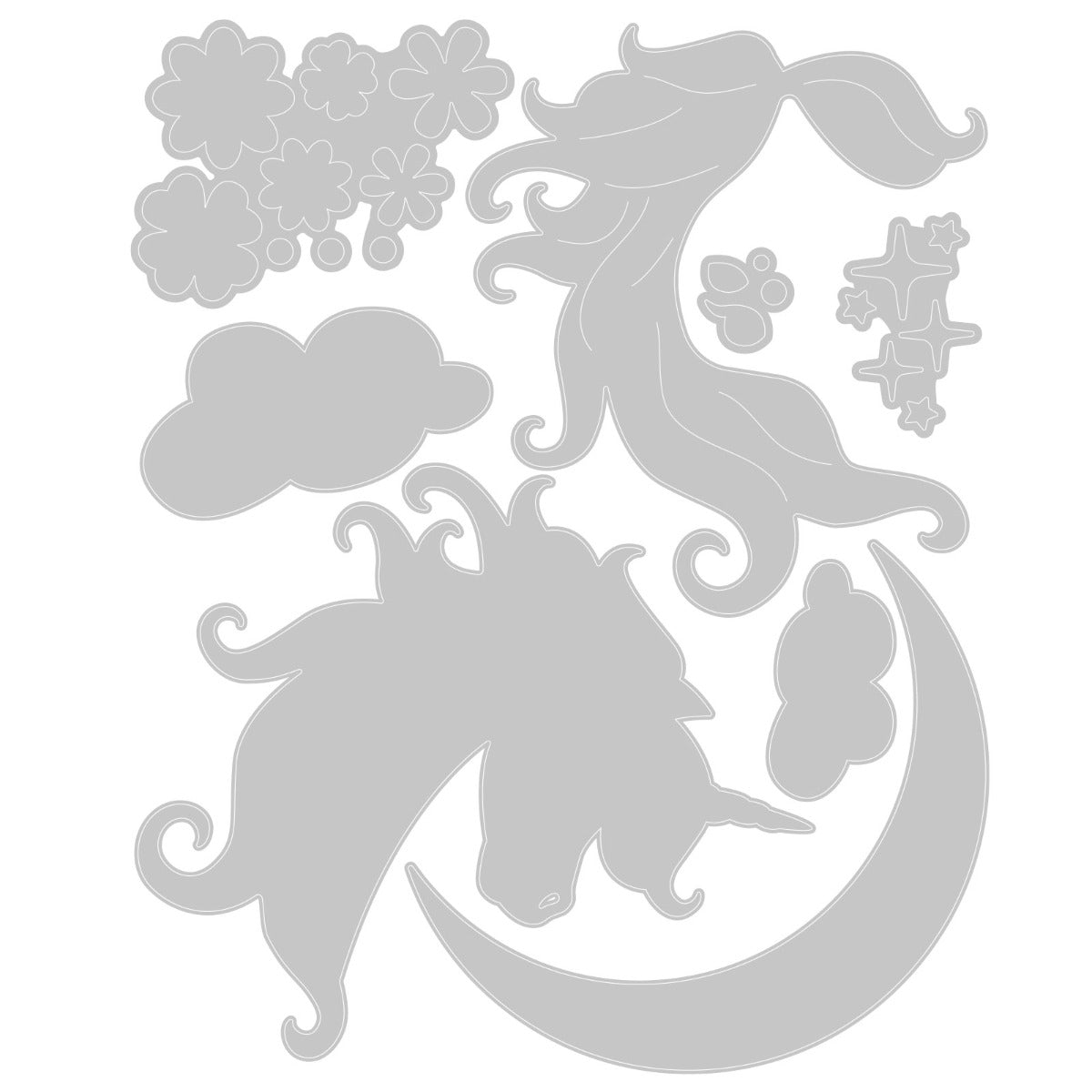 Sizzix Thinlits Die Set 8PK - Midnight Unicorn – Sizzix.co.uk