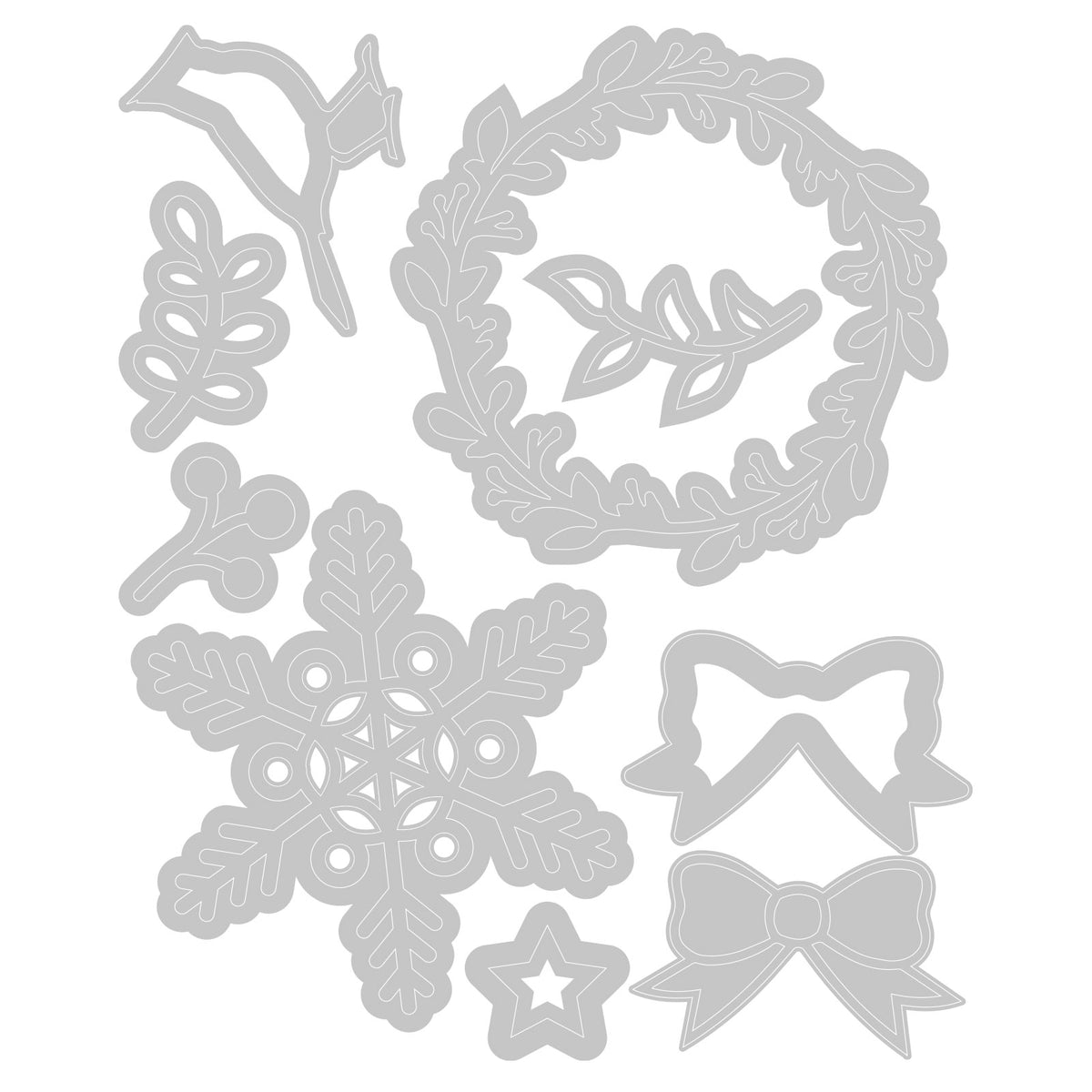 Sizzix Thinlits Die Set 9PK - Wreath & Snowflake by Eileen Hull – Sizzix.co.uk