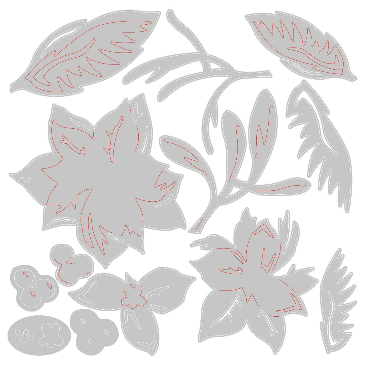 Sizzix Thinlits Die Set 13PK - Layered Christmas Flower – Sizzix.co.uk