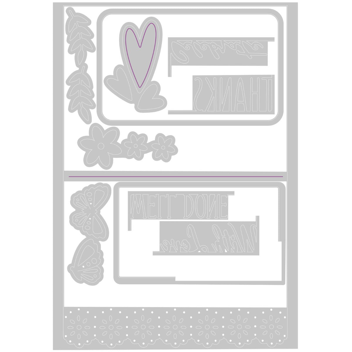 Sizzix Thinlits Die Set 11PK - Lace Card Base – Sizzix.co.uk