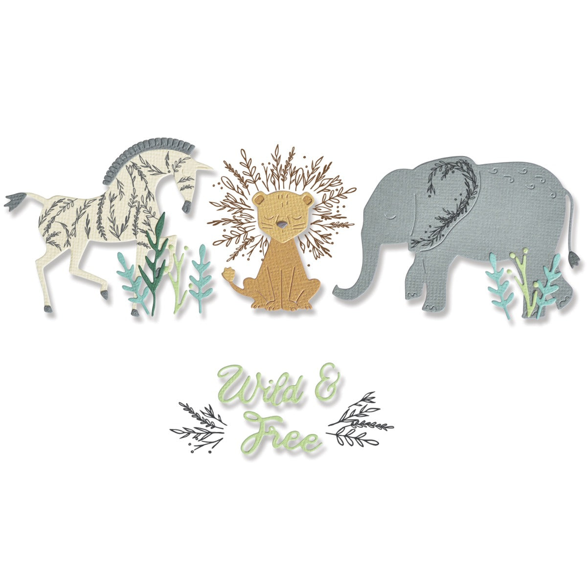 Sizzix Framelits Die Set 10PK w/8PK Stamps Floral Safari – Sizzix.co.uk