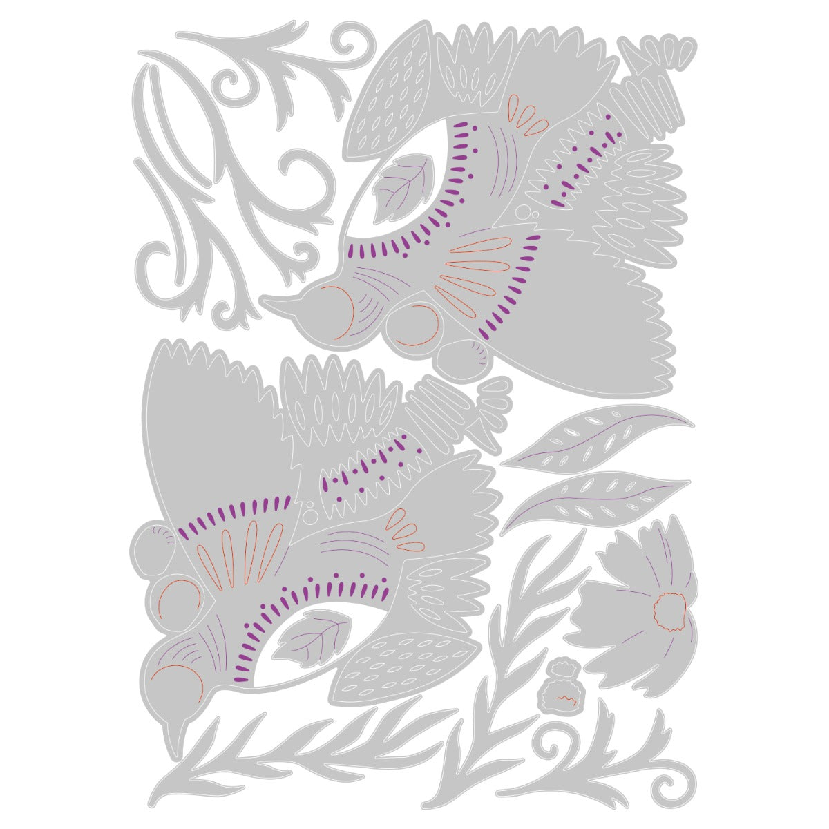 Sizzix Thinlits Die Set 16PK - Birds & Blossoms – Sizzix.co.uk