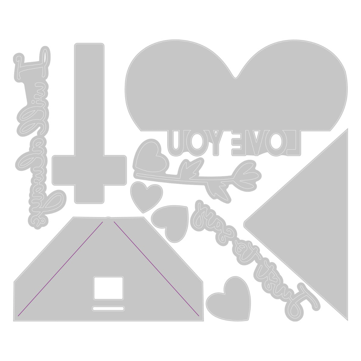 Sizzix Thinlits Die Set 10PK - Heart Slider Card – Sizzix.co.uk