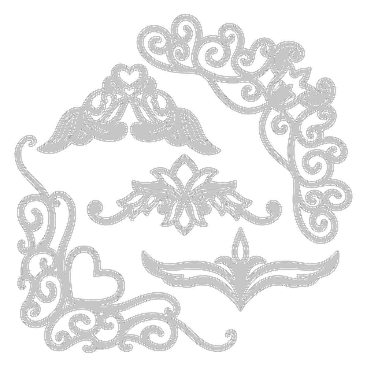 Sizzix Thinlits Die Set 5PK - Fanciful Corners – Sizzix.co.uk