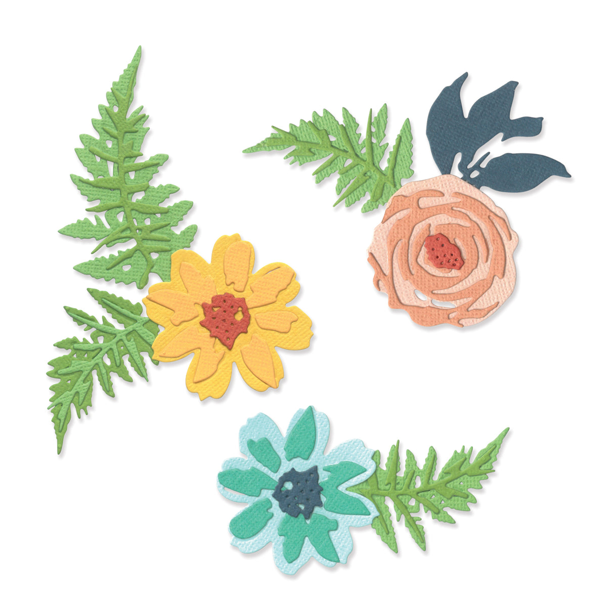 Sizzix Thinlits Die Set 11PK Flowers & Fern – Sizzix.co.uk