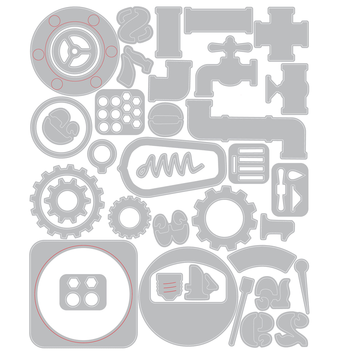 Sizzix Thinlits 37PK Die Set - Vault Industrial by Tim Holtz – Sizzix.co.uk