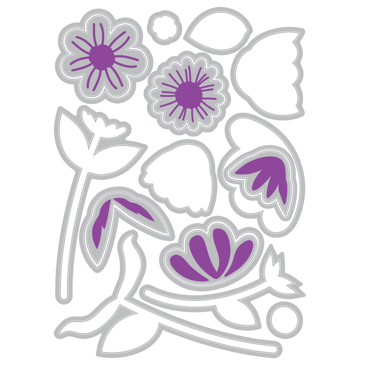 Sizzix Thinlits Die Set 19PK - Whimsy Blooms #2 by Catherine Pooler – Sizzix.co.uk