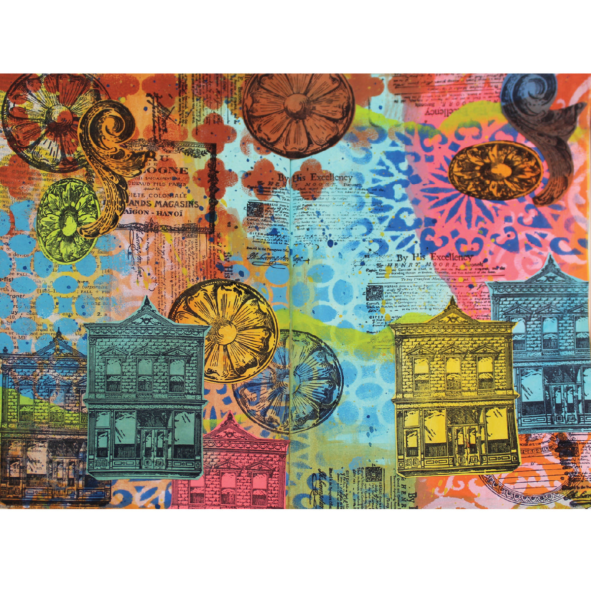 Sizzix Studio A5 Clear Stamps Set 7PK w/3pk A5 - Stencils Build It by– Sizzix.co.uk