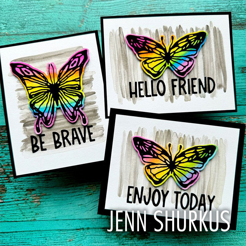 Sizzix Thinlits Die Set 4pk Vault Scribbly Butterfly By Tim Holtz 2244