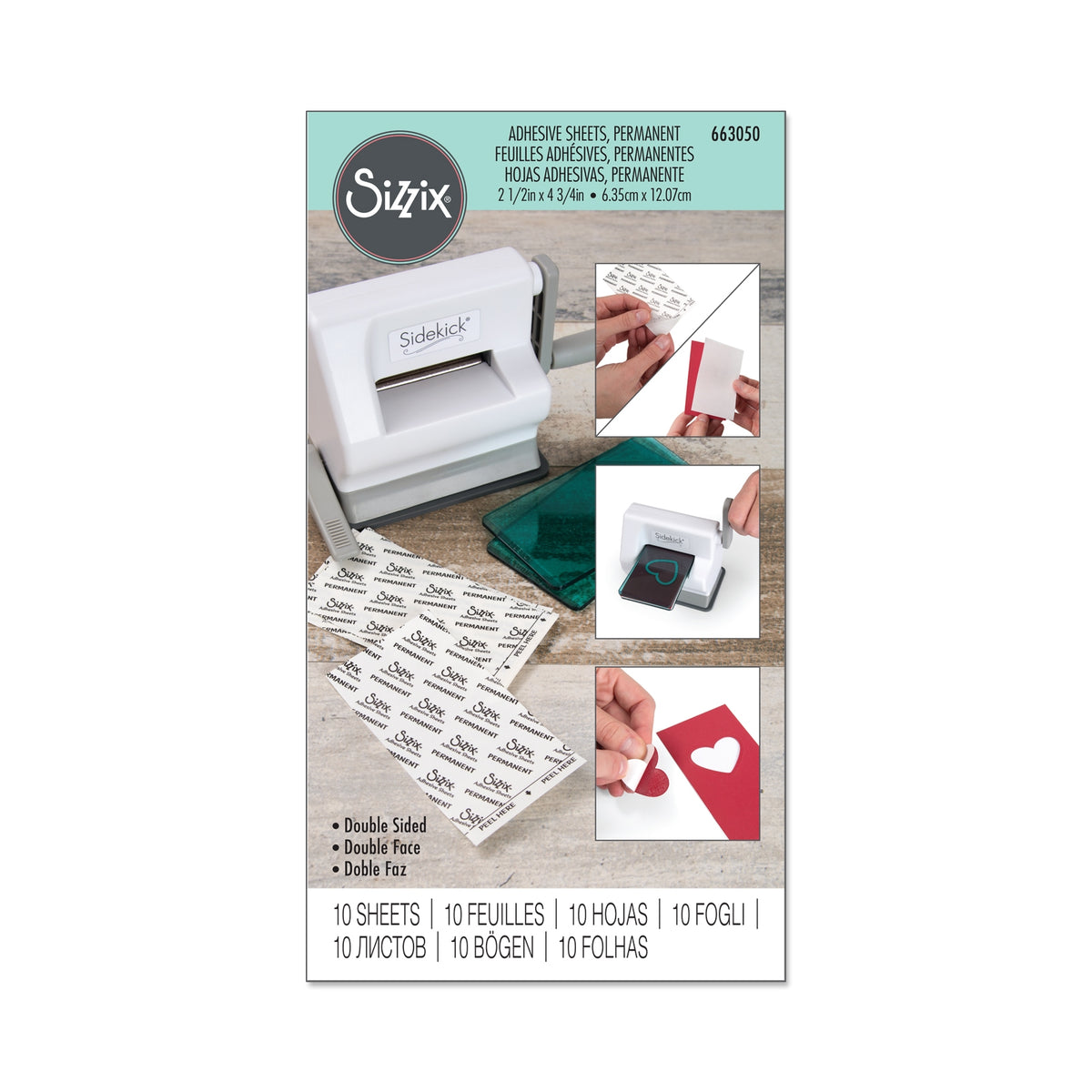 Sizzix Making Essential - Adhesive Sheets, 2 1/2" x 4 3/4", Permanent ...