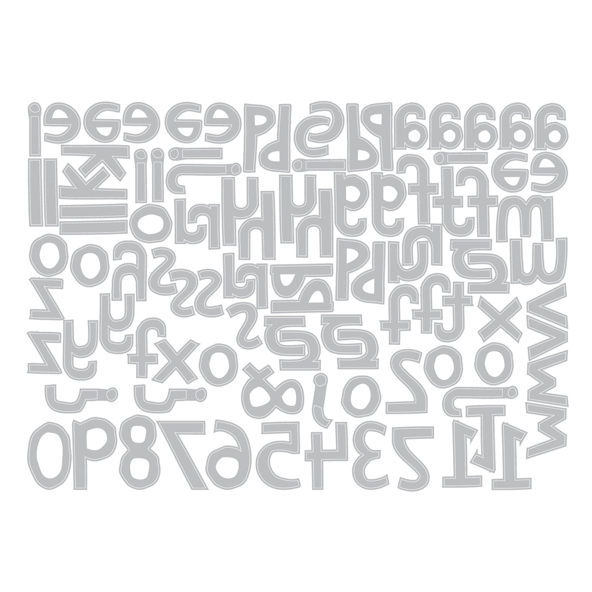Sizzix Thinlits Die Set 102PK - Alphanumeric Cutout Lower by Tim Holtz – Sizzix.co.uk