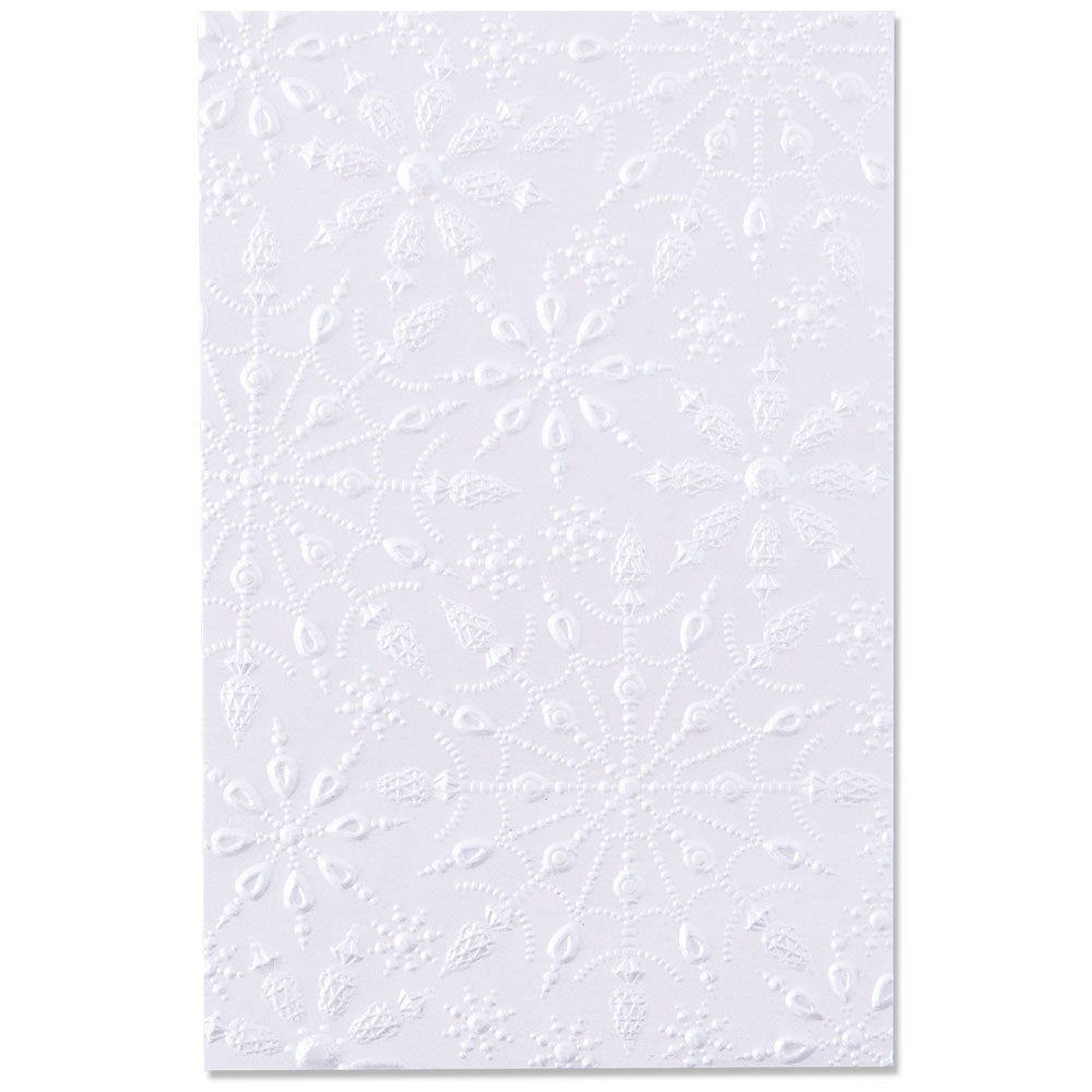 Sizzix 3-D Textured Impressions Embossing Folder - Jeweled Snowflakes ...