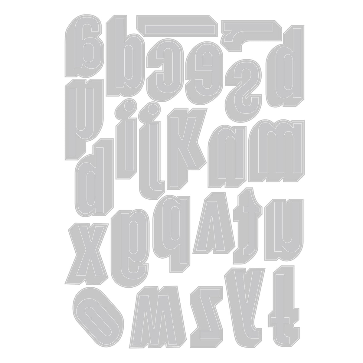 Sizzix Thinlits Die Set 26PK - Alphanumeric Shadow Lower by Tim Holtz – Sizzix.co.uk