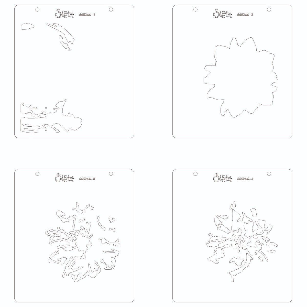 Sizzix Layered Stencils 4PK - Painted Flower – Sizzix.co.uk