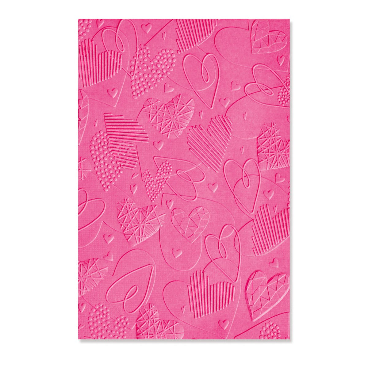 Sizzix 3D Textured Impressions Embossing Folder Mark Making Hearts ...