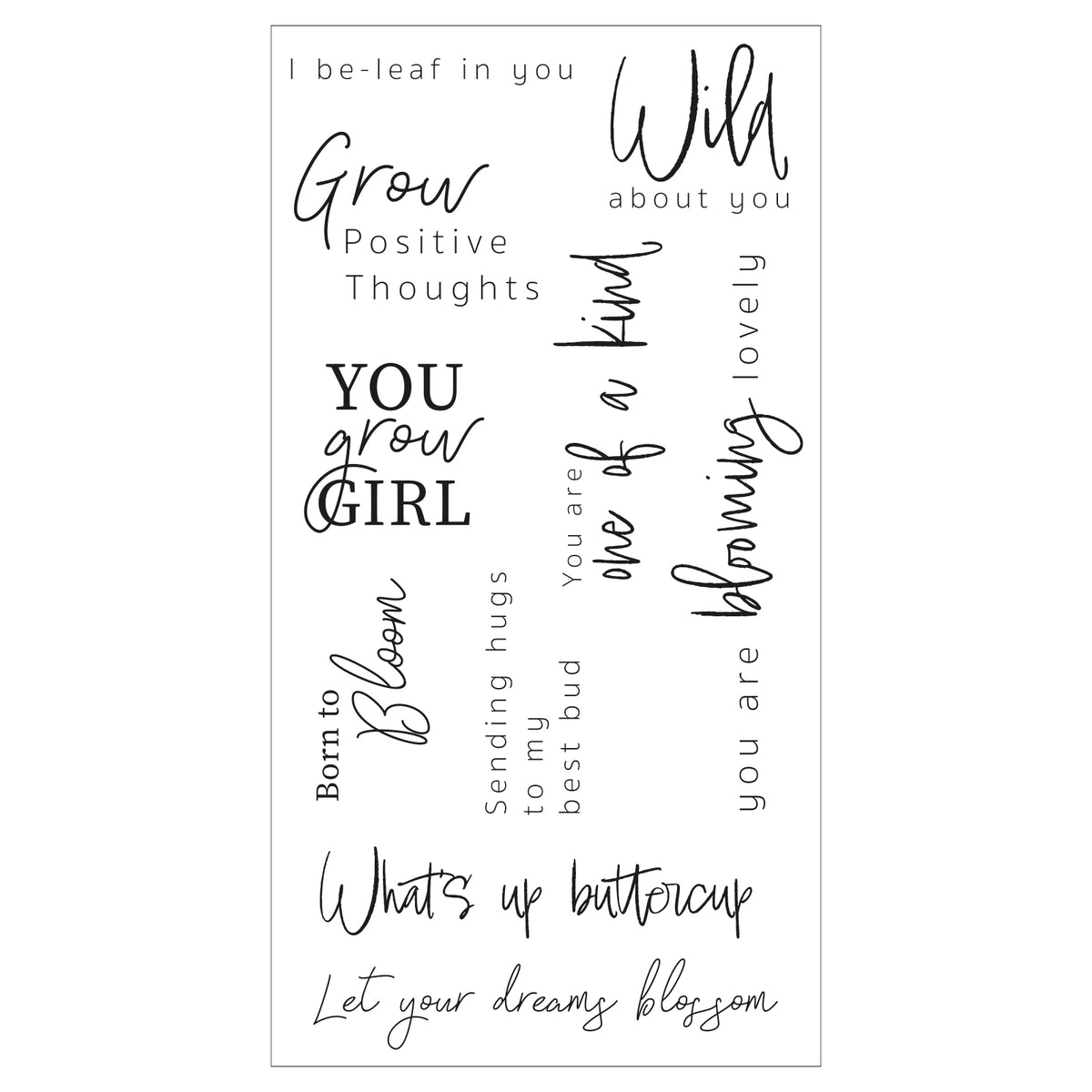 Sizzix Clear Stamps Set 10PK Born to Bloom – Sizzix.co.uk