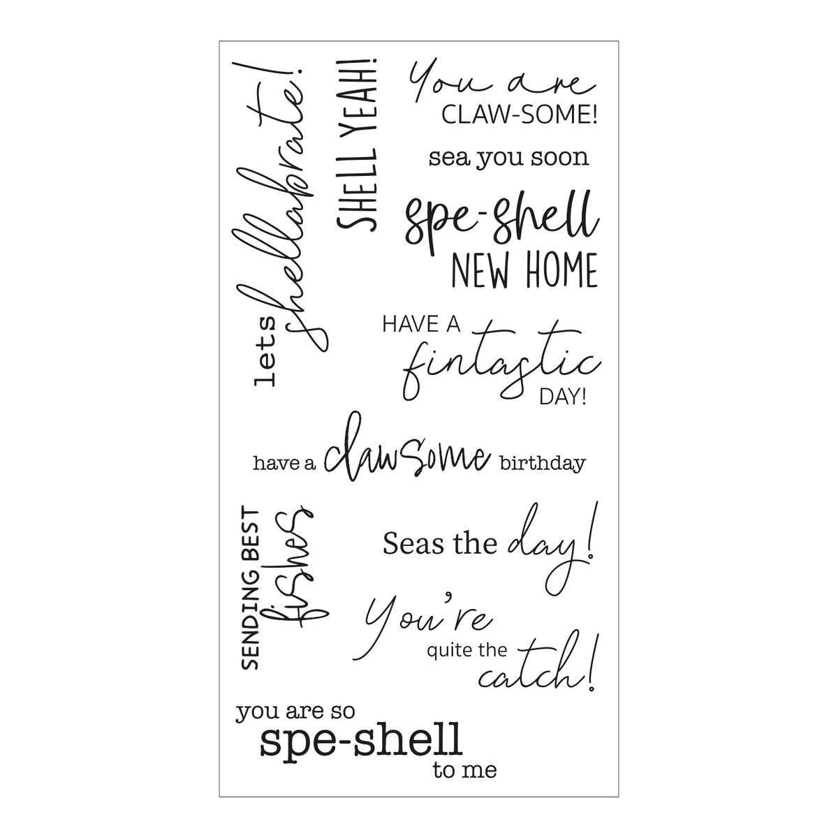 Sizzix Clear Stamps Set 11PK - Seas the Day – Sizzix.co.uk