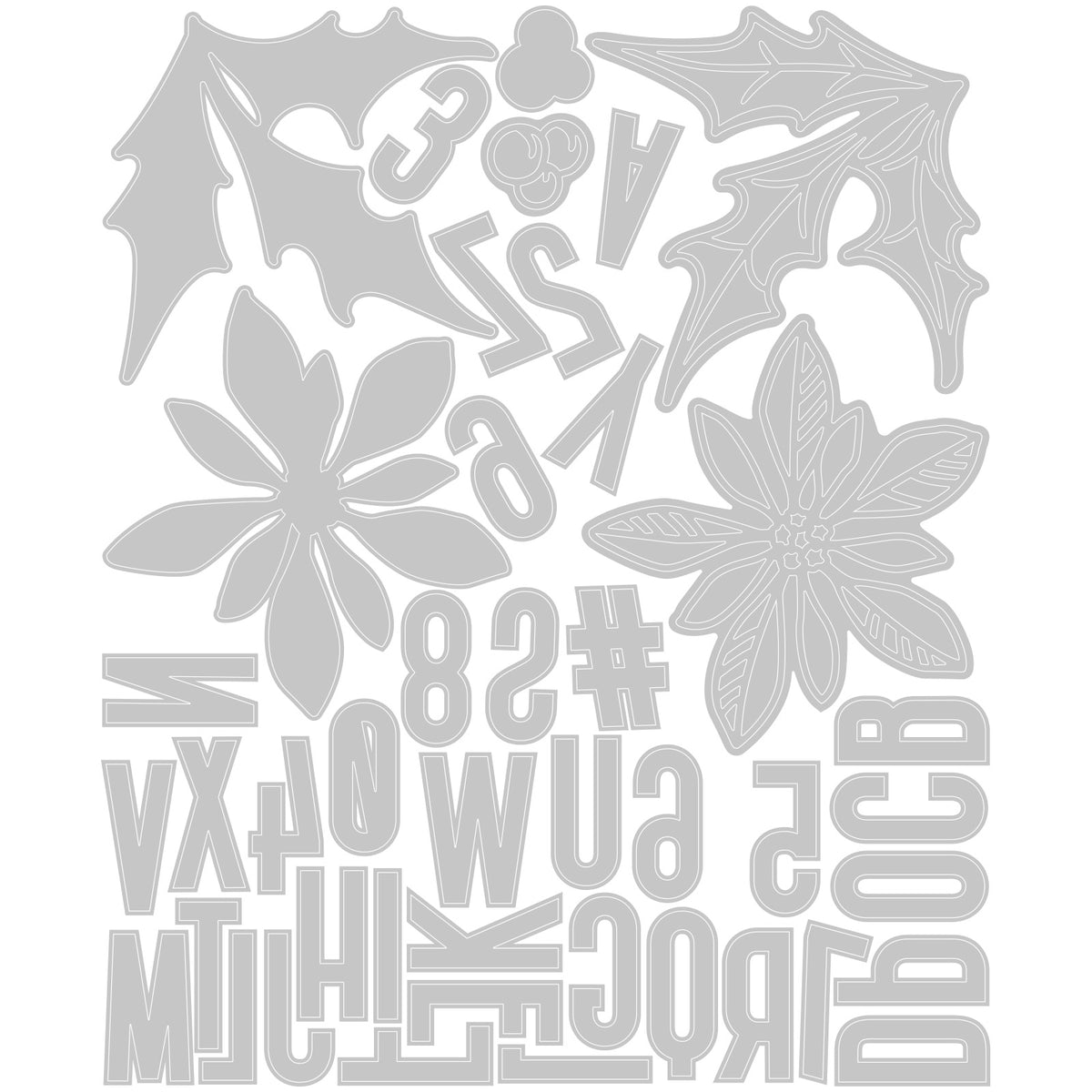 Sizzix Thinlits Die Set 43PK - Vault Seasonal Sketch by Tim Holtz ...