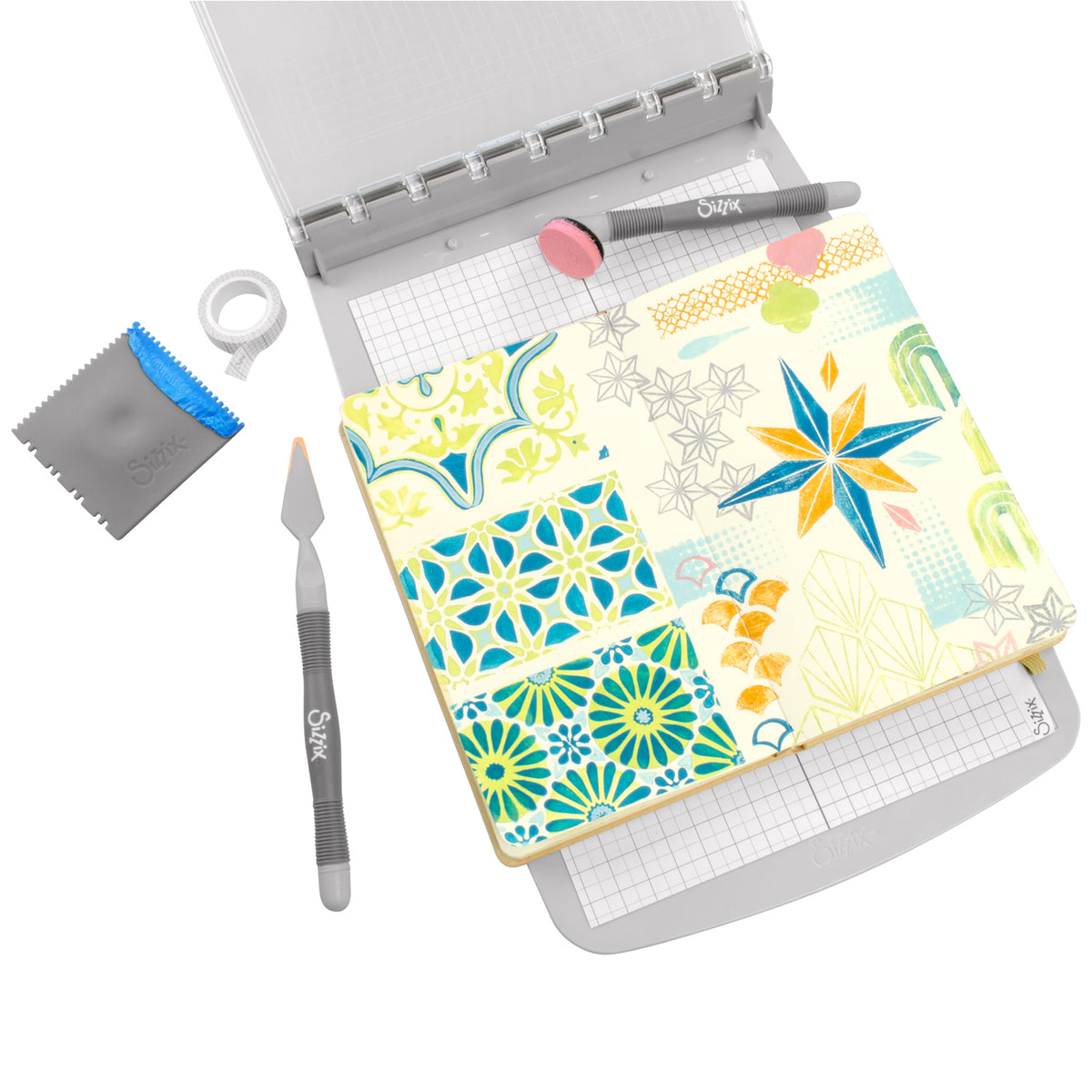 Sizzix Studio Stamps Set 18PK / 3PK Stencils - Geometric by Vic Hollin ...